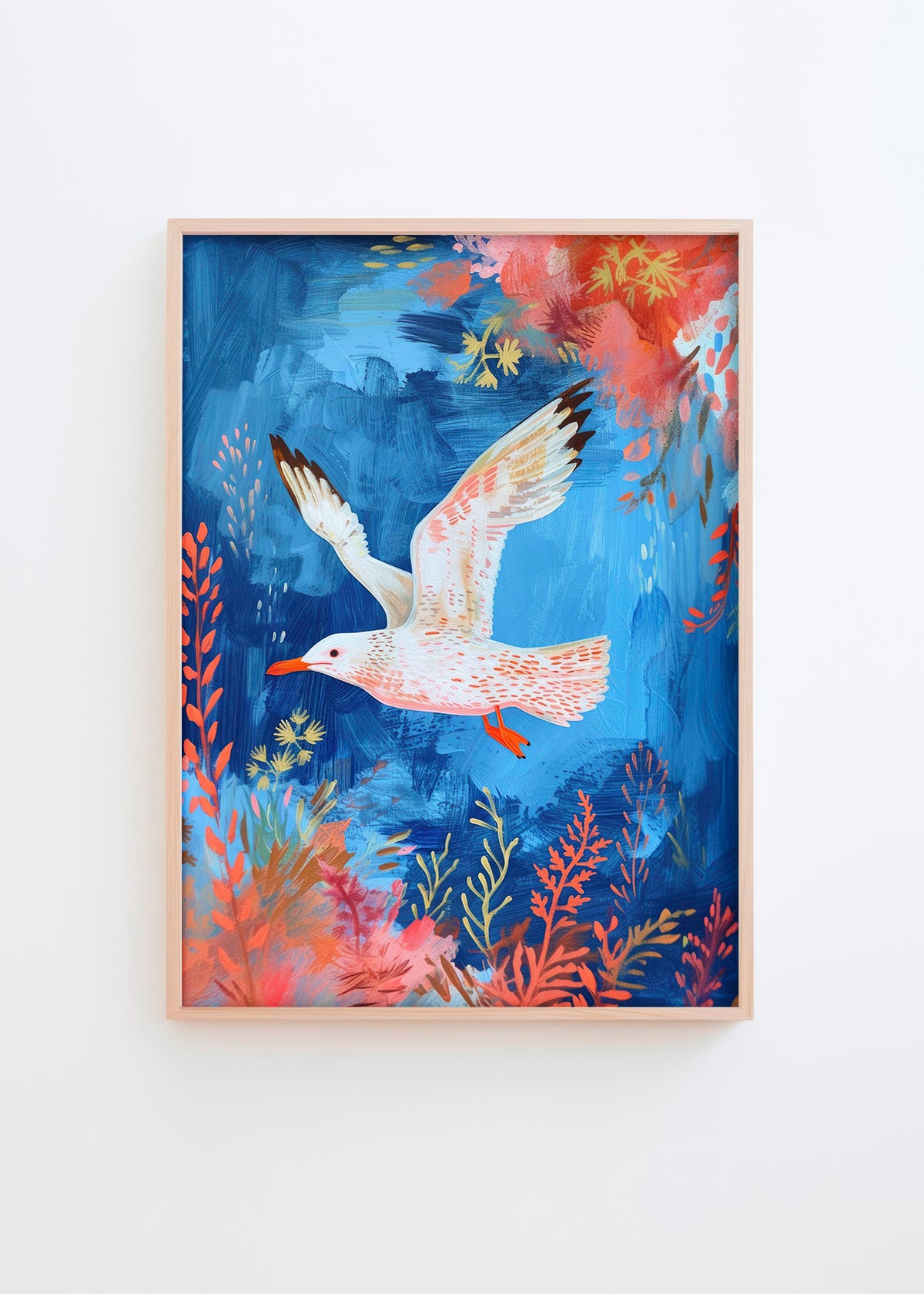 Seagull – Färgstark och drömsk poster med havstema | HelloPoster ...
